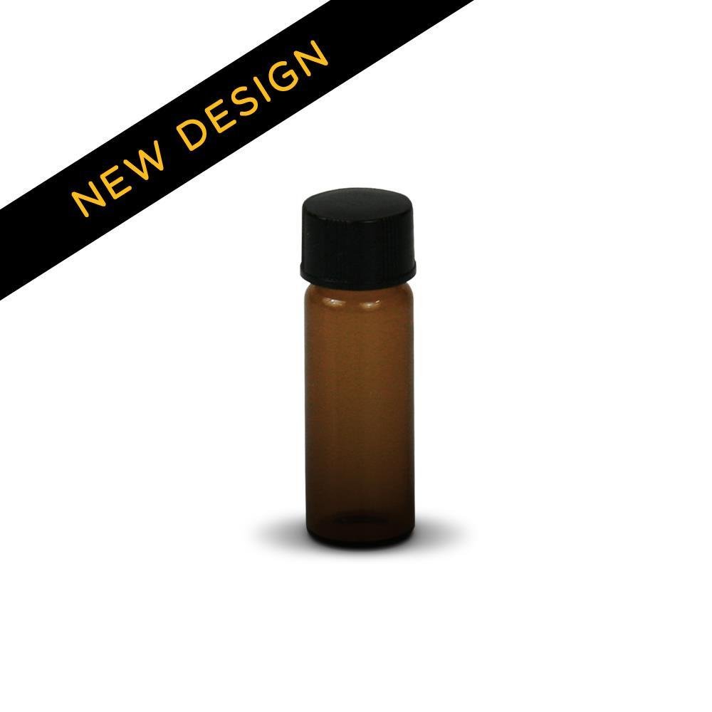 Amber 4ml Vial with Black 13mm Cap - New Directions Australia