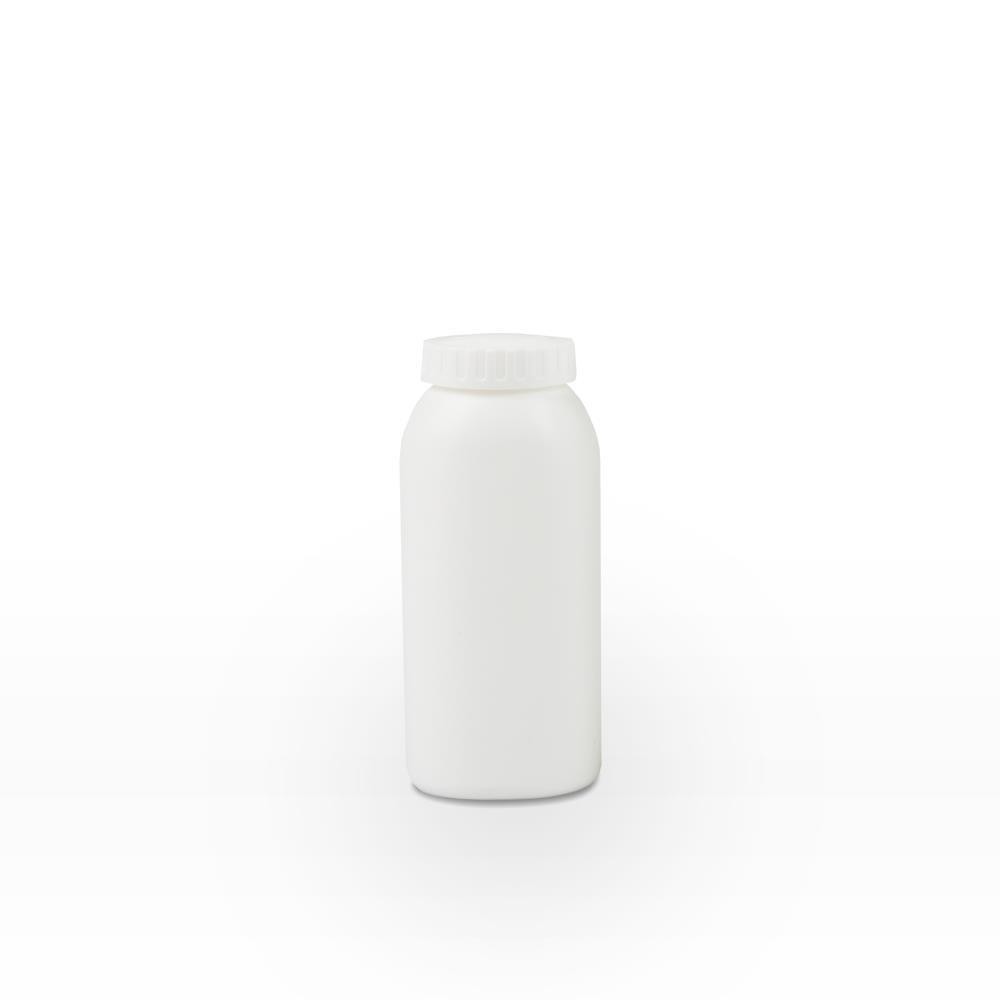 200ml White Oval Talcum Bottle With White Cap - New Directions Australia