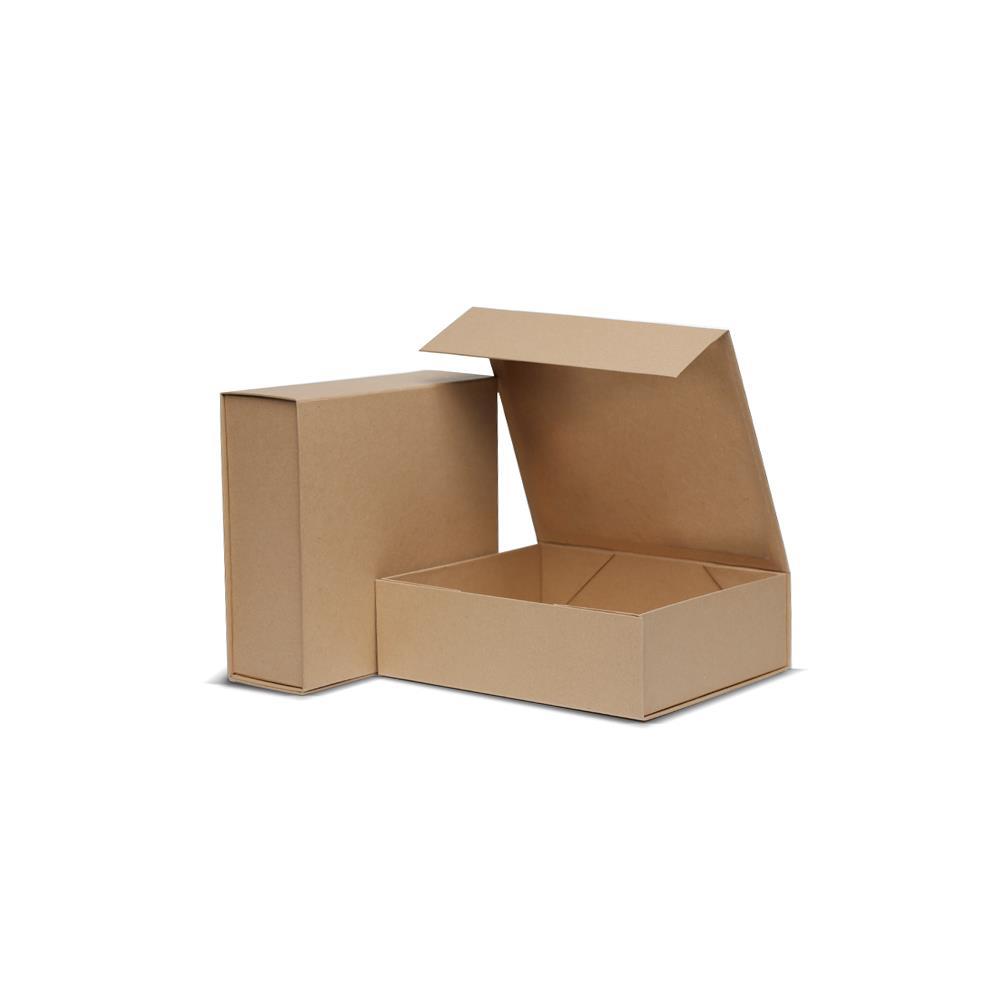 Brown Kraft Small Foldable Rigid Box: 220mm (W) x 203mm (L) x 70mm (D ...