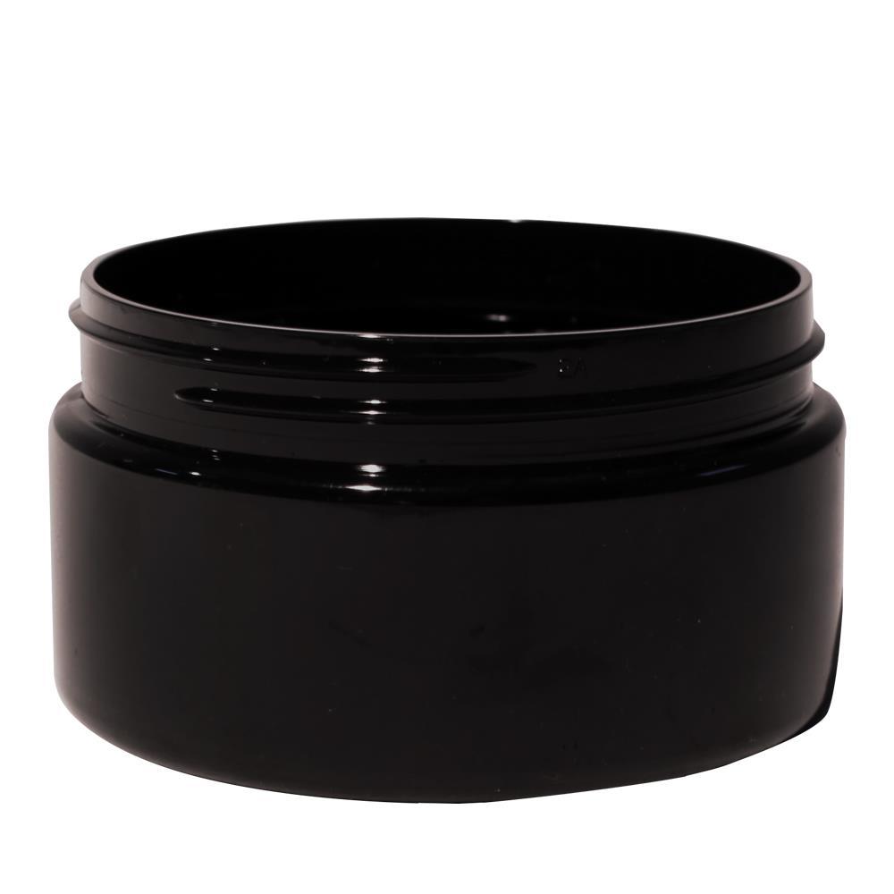 Black 250ml (89mm neck) PET Boston Round Jar - New Directions Australia