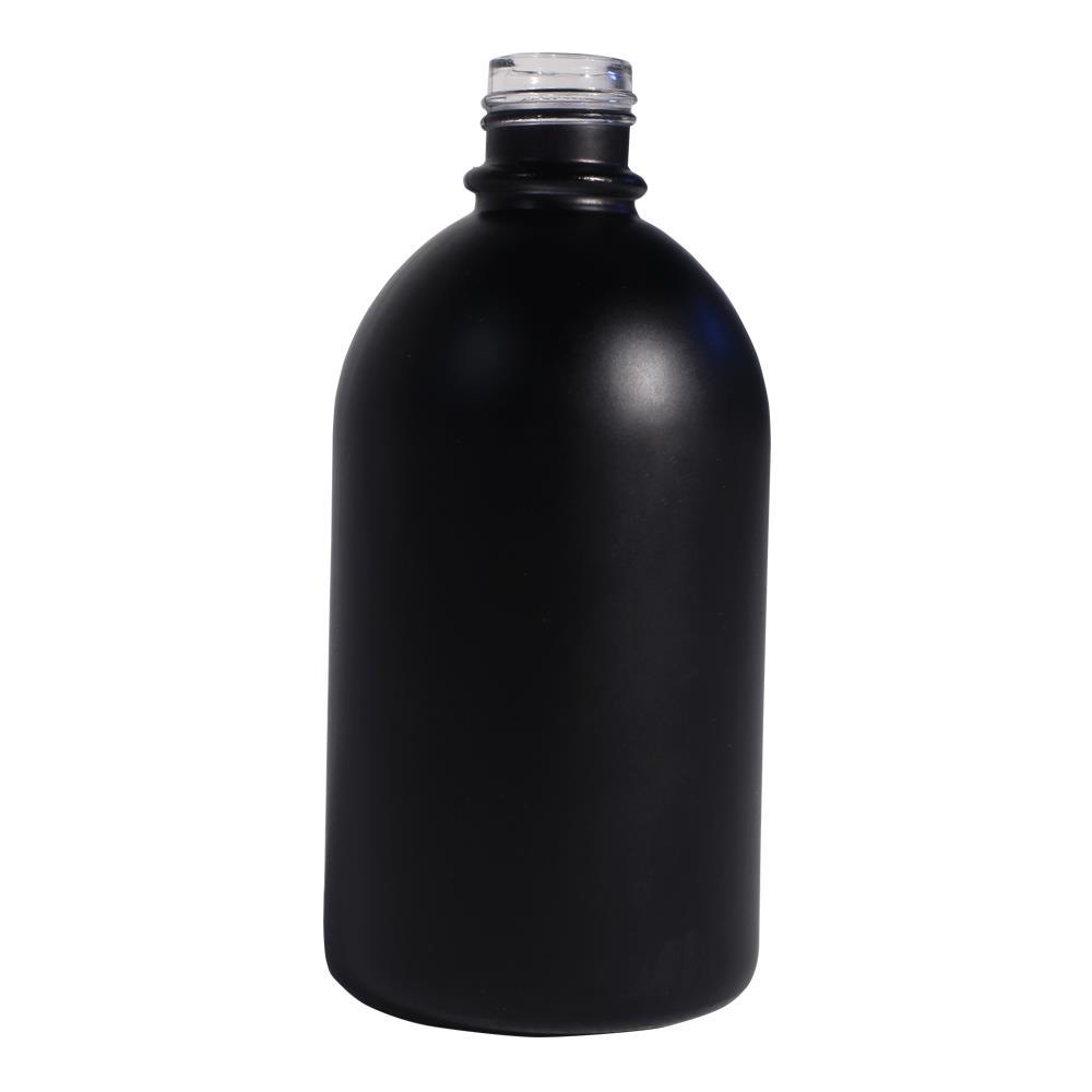 Black Frosted 250ml Round Glass Bottle (24/410 neck) - New Directions ...