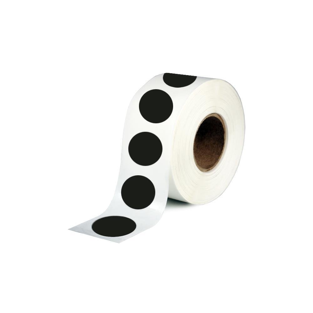 40mm Matte Black Circle Stickers - Roll of 1,000 - New Directions Australia