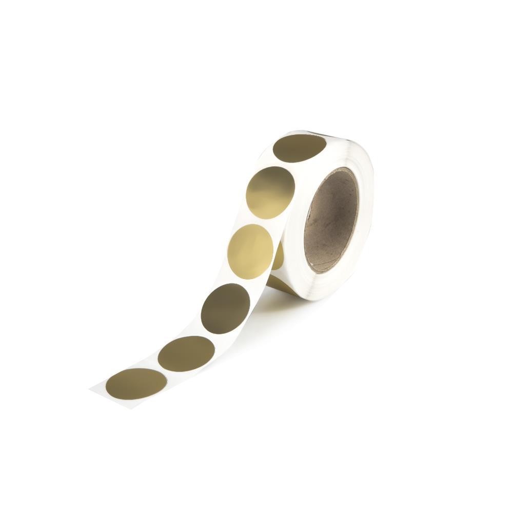 40mm Gold MATTE Circle Stickers - Roll of 1,000 - New Directions Australia
