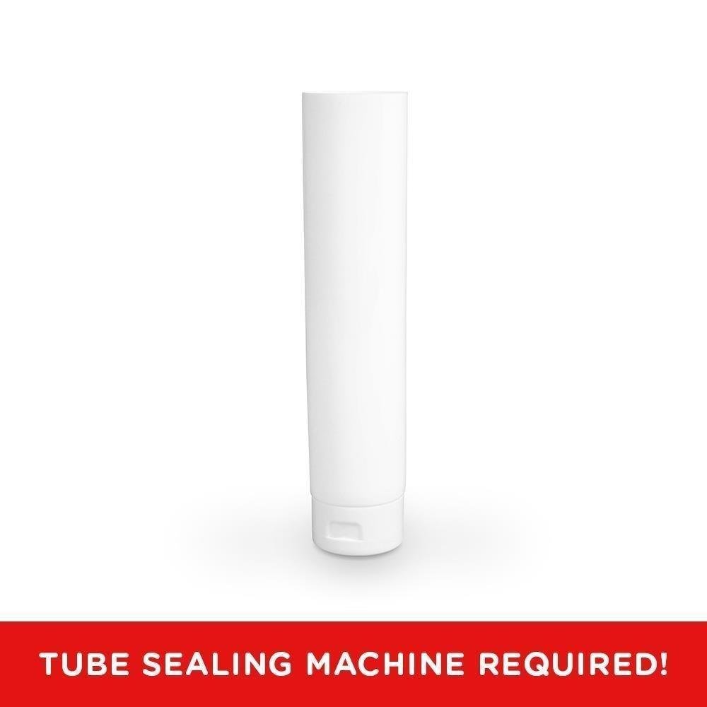 120ml-220ml Open-Ended Shiny White Flip Top Tube with Foil Seal - New ...