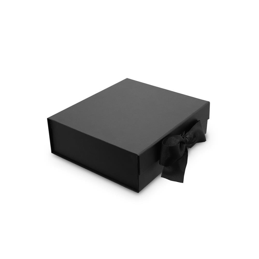 Midnight Small Foldable Rigid Box + BLACK RIBBON: 220mm (W) x 203mm (L ...