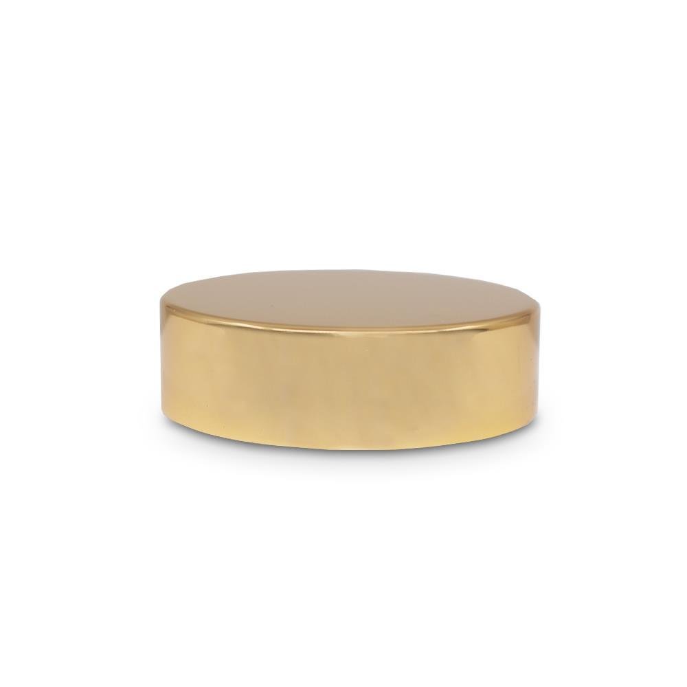 53mm Metal Smooth Shiny Gold Cap - New Directions Australia