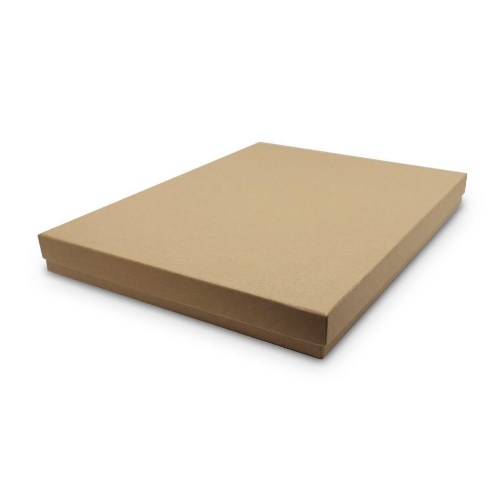 Brown Kraft A4 Document Box: 240mm (W) x 320mm (L) x 30mm (D) + 20mm ...
