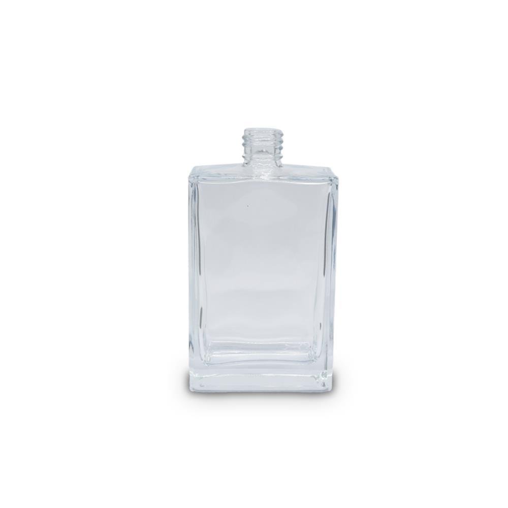 Clear 100ml Rectangular Glass Bottle (18mm neck) - New Directions Australia