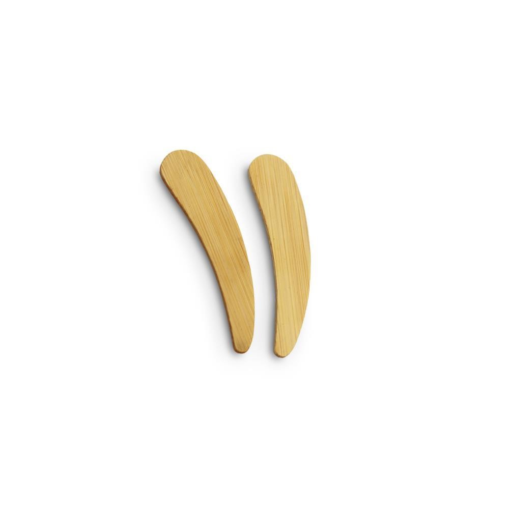 Cream Spatula Curved BAMBOO (Pack of 50) - New Directions Australia