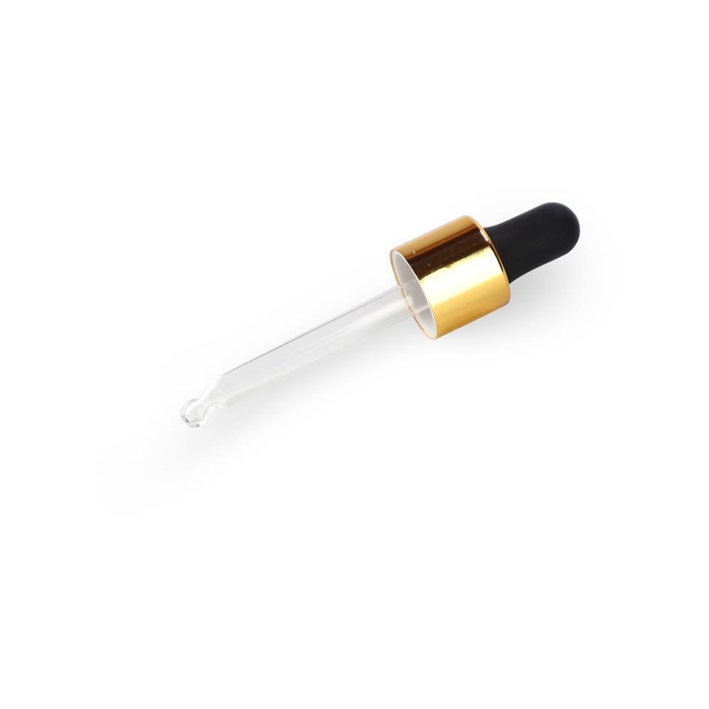 Eye Dropper 18mm (to suit 30ml Rectangular Glass Bottle) Shiny Gold ...